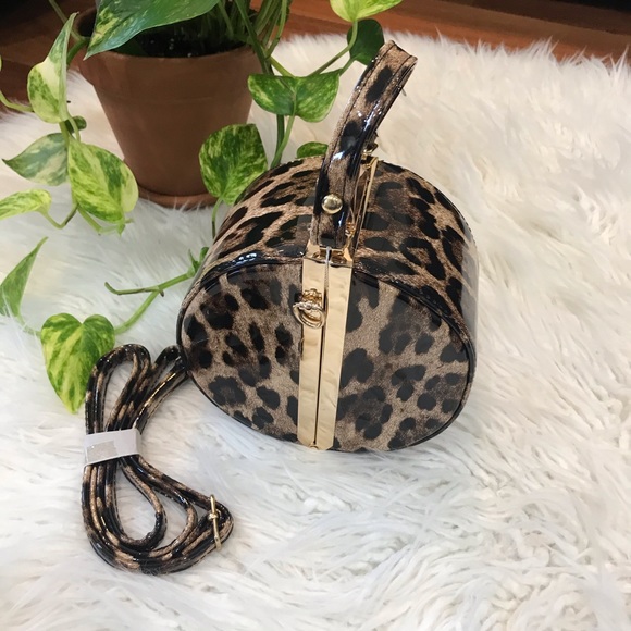 Bags | Newleopard Print Box With Shoulder Strap | Poshmark